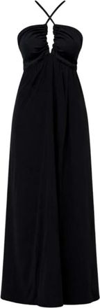 Liu Jo Femme, Robes, Noir, Taille: 36 FR Longue robe bandeau avec d&eacute;coupe et fente lat&eacute;rale