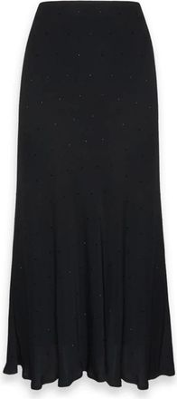 Elena Miro Femme, Jupes, Noir, Taille: 56 FR Longue jupe trap&egrave;ze en viscose brod&eacute;e