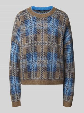 Oui Strickpullover im Allover-Look mit Rundhalsausschnitt