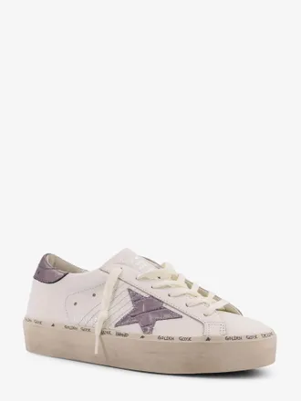 Golden Goose Womens Hi Star Leather Sneakers White Trainers