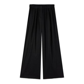 Oltre Weite Leinenmischhose - - Trousers - Damen - Schwarzk - XS