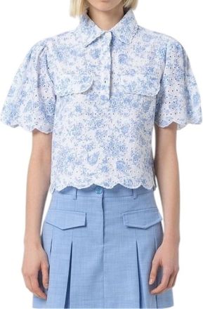 Fracomina Femme, Blouses et Chemises, Bleu, Taille: 38 FR Blouse