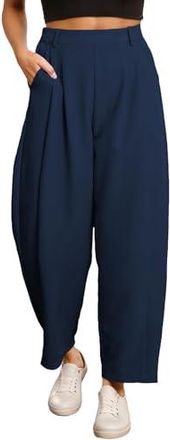 Generico Pantalon de sport pour femme Taille Haute Pantalon Long Jambe Large Athl&eacute;tique Pantalon avec Poches D&eacute;contract&eacute; Sport Confortable Pantalon &Eacute;l&eacute;gant Pan