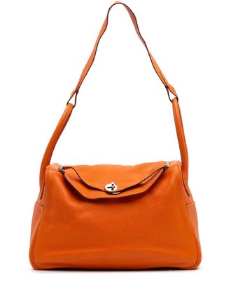 Herm&egrave;s 2010 Clemence Lindy Satchel-Tasche 34cm - Orange