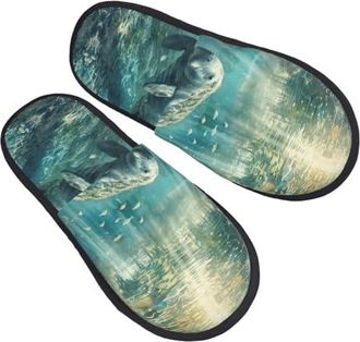 Generic Sauvez Les Lamantins! Unisexe Chaussures De Maison Doux Slippers Respirantes Chaussons Pour Ext&eacute;rieur Maison Int&eacute;rieur M
