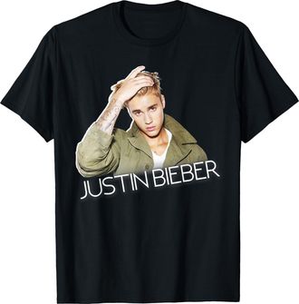 JUSTIN BIEBER Offizielle Jacke mit Ausschnitt T-Shirt
