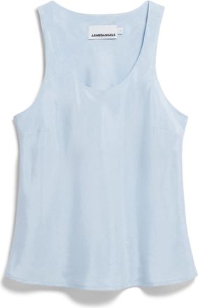 Armedangels Damen Top aus Tencel Luxe Lyocell Mix SISALIAA Regular Fit Morning Sky