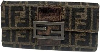 Fendi Portefeuille Vintage Pre-owned - Femme - Pre-owned - Brun - Taille: ONE Size