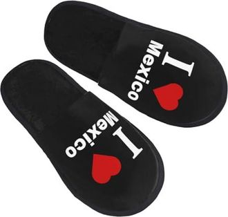 Generic Pantoufles en Feutre I Love le Mexique Antid&eacute;rapant Chaussons Homme Chaud Respirant Chausson Maison Hiver Maison L