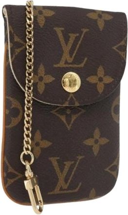 Louis Vuitton &Eacute;tui de t&eacute;l&eacute;phone portable pr&eacute;-poss&eacute;d&eacute; - Femme - Pre-owned - Brun - Taille: ONE Size