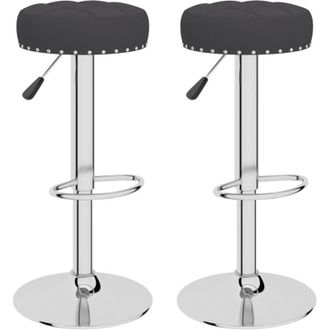 vidaXL Barhocker 2 Stk. Schwarz Stoff Vidaxl