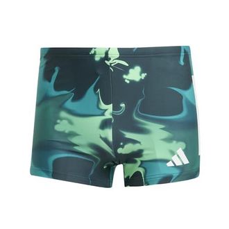 adidas Homme Graphic Swim Boxers, Aurora Ivy/White, 38