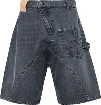 J.W.Anderson short en jean à poche torsadée - Gris