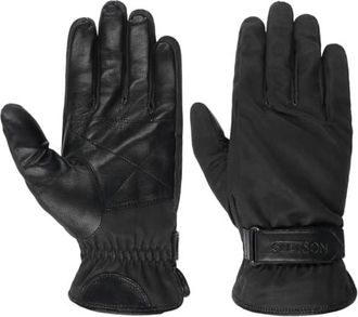 Stetson Gants en Cuir Souple Twotone Goat Homme - avec doublure, doublure Hiver automne-hiver - 7 1/2 HS noir