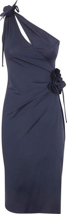 Coperni Femme, Robes, Noir, Taille: 36 FR Asymmetric Mini Flower Gown