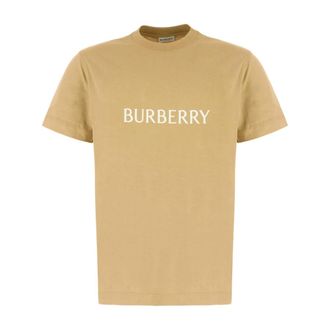 Burberry Logo Baumwoll-T-Shirt - - Tops - Herren - Braun - S