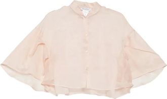 Max Mara Femme, Blouses et Chemises, Rose, Taille: 38 FR Cape en organza de soie