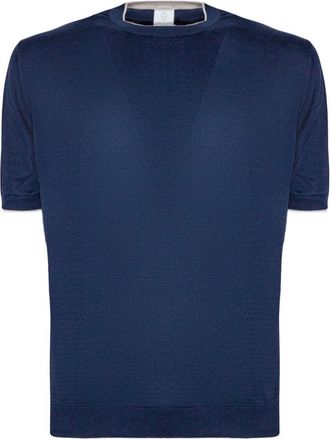 Eleventy Homme, Pulls, Bleu, Taille: S T-shirt &agrave; col rond