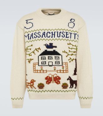 Bode Pullover Homestead Sampler aus Wolle