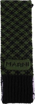 Marni Geometric Wool Knit Scarf