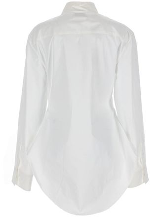 Jean Paul Gaultier Cotton-Blend Button-Up Shirt - White