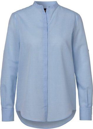 HUGO BOSS Klassische Bluse Befelize Premium Damenmode Chambray Qualität, Stehkragen