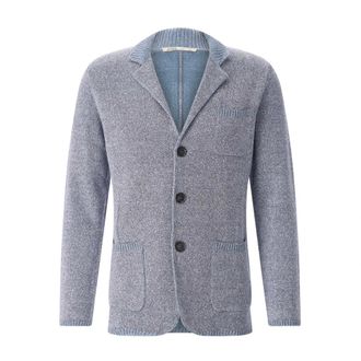 Maurizio Baldassari Homme, Pulls, Bleu, Taille: 3XL Cardigan style blazer