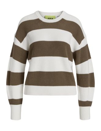 Jack & Jones Jxmila Twist Stripe Crew Neck Knit Sn