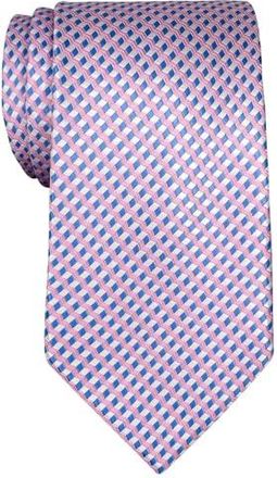 Retreez Cravate Tiss&eacute;e en motifs de rayures en zigzag pour homme - Rose