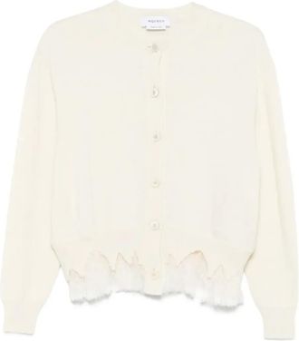 Alexander McQueen Cardigan mit Spitze - Nude