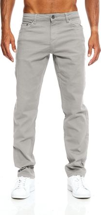 Jeel Herren-Jeans - Regular-Fit Straight-Cut - Stretch - Jeans-Hose Basic Washed 05-hellgrau 34W / 30L