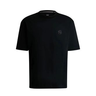 HUGO BOSS Homme, Tops, Noir, Taille: M T-shirt Monogramme Noir Coupe Oversize