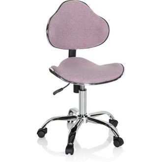 hjh OFFICE [GEBRAUCHT] B-Ware Hjh Office Kinderstuhl Drehstuhl Schreibtischstuhl Rosa Stoff Kinderb&uuml;rostuhl