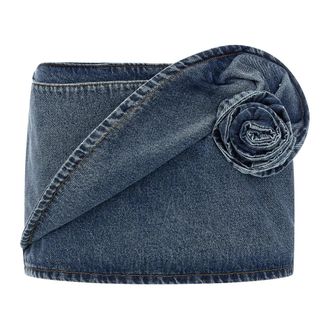 Magda Butrym Femme, Jupes, Bleu, Taille: 38 FR Mini Jupe en Jean