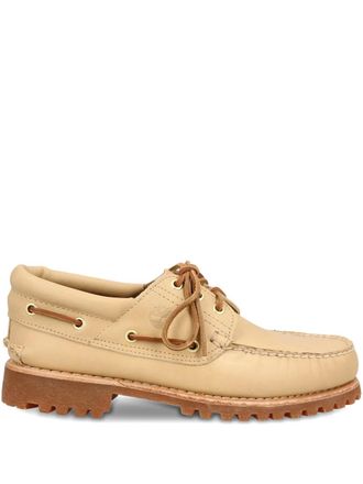 Timberland Schn&uuml;rschuhe aus Leder - Nude