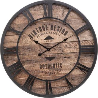 Atmosphera Horloge D80 m&eacute;tal et bois Oscar Atmosphera
