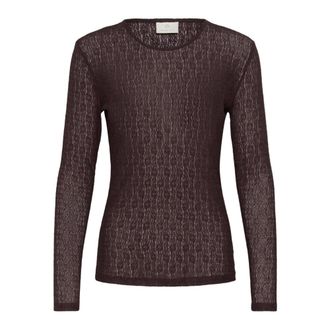 Kaffe T-shirt Allison - Femme - Tops - Brun - Taille: 38 FR