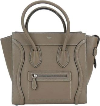 Celine Sac &agrave; main en cuir vintage Pre-owned - Femme - Pre-owned - Gris - Taille: ONE Size
