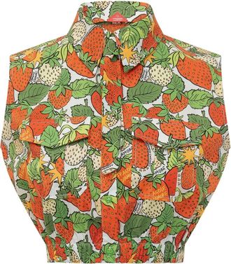 Alessandro Enriquez Femme, Blouses et Chemises, Multicolore, Taille: 36 FR Cropped Shirt