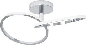 Eglo LED Deckenleuchte Congiunti, Deckenlampe Ringe Wohnzimmer, Flur Lampe Decke, Wohnzimmerlampe aus Metall in Chrom, warmwei&szlig;-kaltwei&szlig;