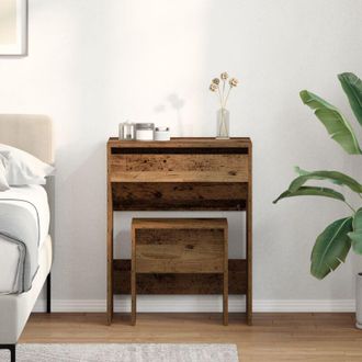 vidaXL Vidaxl - Schminktisch mit Speicher Altholz 60 x 40 x 75 cm Holzwerkstoff