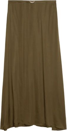 Zadig&Voltaire jupe longue Jimeno en satin - Vert