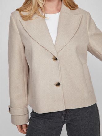 Vila Kurzjacke VISOLO L/S SHORT JACKET/TES/2 Kunstfaser, regular fit