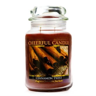 A Cheerful Giver Zimt-Twist-Duftkerze im Glas (680 g) mit Deckel und naturgetreuem Duft