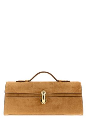 Savette Slim Symmetry Pochette Top Handle Bag - Beige