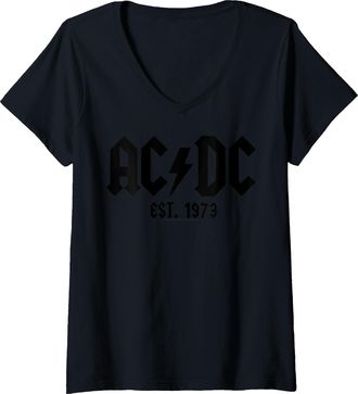 AC/DC Damen AC/DC - Lass es Rock geben T-Shirt mit V-Ausschnitt