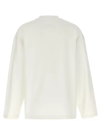 Jil Sander Womens White Cotton Long Sleeve T-Shirt