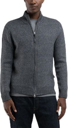 Replay Herren Strickjacke mit Rollkragen, Grau (Dark Grey Melange M10), L