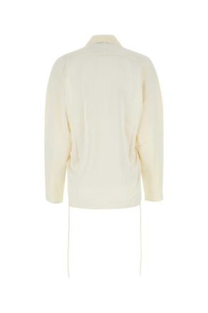Kiko Kostadinov Womens Ivory Satin Shirt White Exterior: Viscose Cotton Camicie