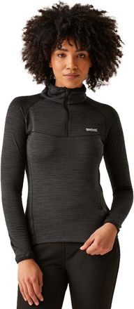 Regatta Yonder II Powerstretch Shirt Damen leicht und atmungsaktiv f&uuml;r Wandern, Outdoor und Trekking, Farbe:Schwarz, Gr&ouml;&szlig;e:52